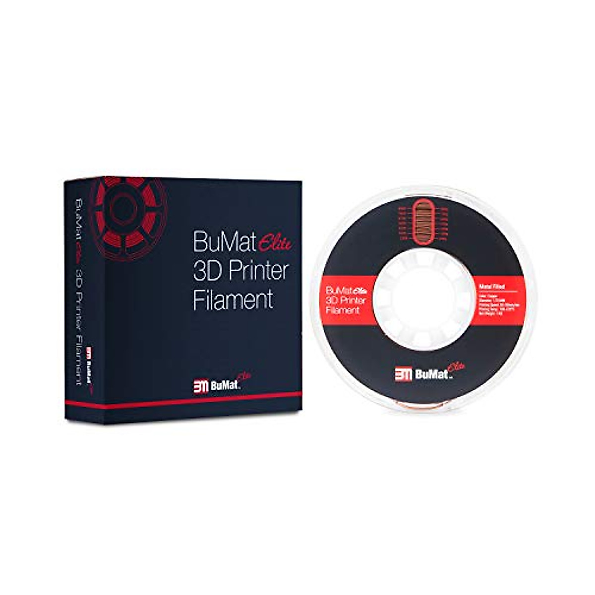 BUMAT Elite Metal Filled 3D Printer Filament, 1.75mm (Copper), 1kg Spool (2.2lbs), Guaranteed Fresh, Dimensional Accuracy +/- 0.02mm, Tangle-Free, Fits Most FDM Printers [Risk-Free]