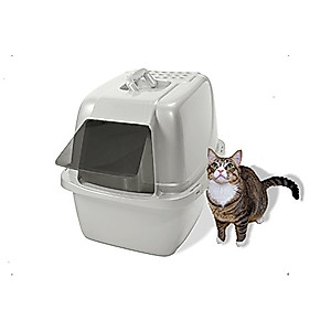 Van Ness Pets Odor Control Large Enclosed Cat Litter Box, Hooded, Pearl, CP6