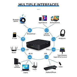 ZSEDP P15 Mini DLP Projector -Compatible Pocket Video Beamer Portable Android Home Theater 3D Proyector