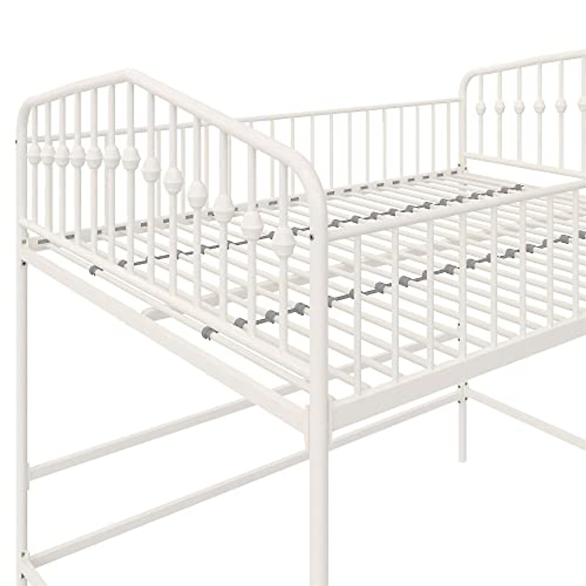 Novogratz Bushwick Metal Full Loft Bed, Off White