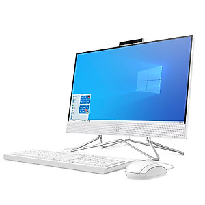 HP All-in-One Desktop, 21.5" FHD Anti-Glare Display, AMD Athlon Silver 3050U (Beat Core i3-10100Y) Up to 3.2GHz, 8GB RAM, 256GB PCIe SSD, Webcam, WiFi, Media Card Reader, HDMI, RJ45, Win 11 Pro