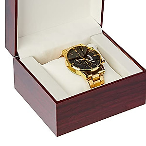 LETURE Wooden Single Watch Cases for Men Women, Wood Wrist Watch Bangle Gift Box with Pillow