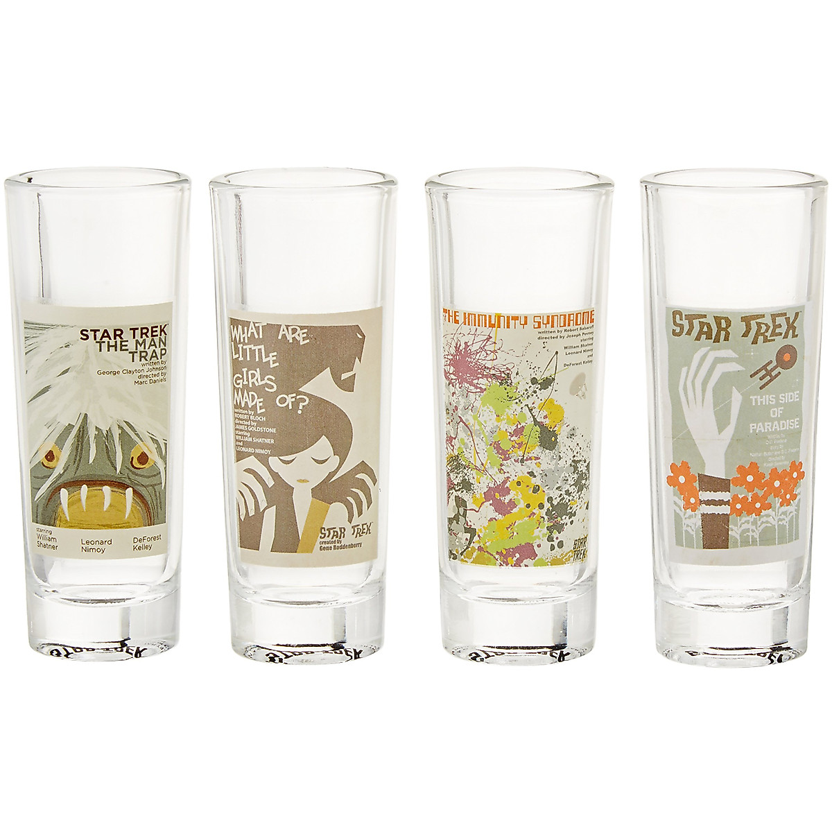 Star Trek The Original Series Fine Art Shot Glasses Set 4