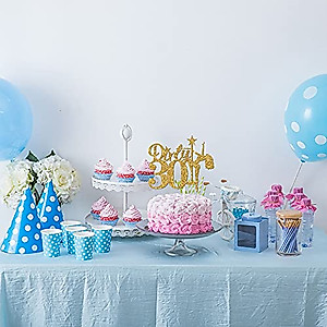 Glitter Golden Dirty 30 Cake Topper for Women Birthday, 30 & Fabulous, Dirty Thirty/Happy 30th Birthday Cake Decoration, Hello 30 Sign, Thirtieth Birthday/Anniversary Party Supplies