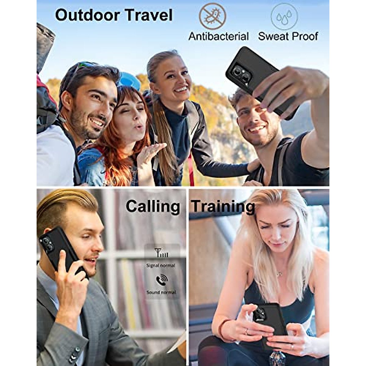 Dahkoiz for Oneplus Nord N20 5G Case, [Built-in Dustproof Cap],[Work with Magnetic Car Mount], Full Body Protection Silicone Rubber Protective Cover Phone Case for Oneplus Nord N20 5G, Black/Black