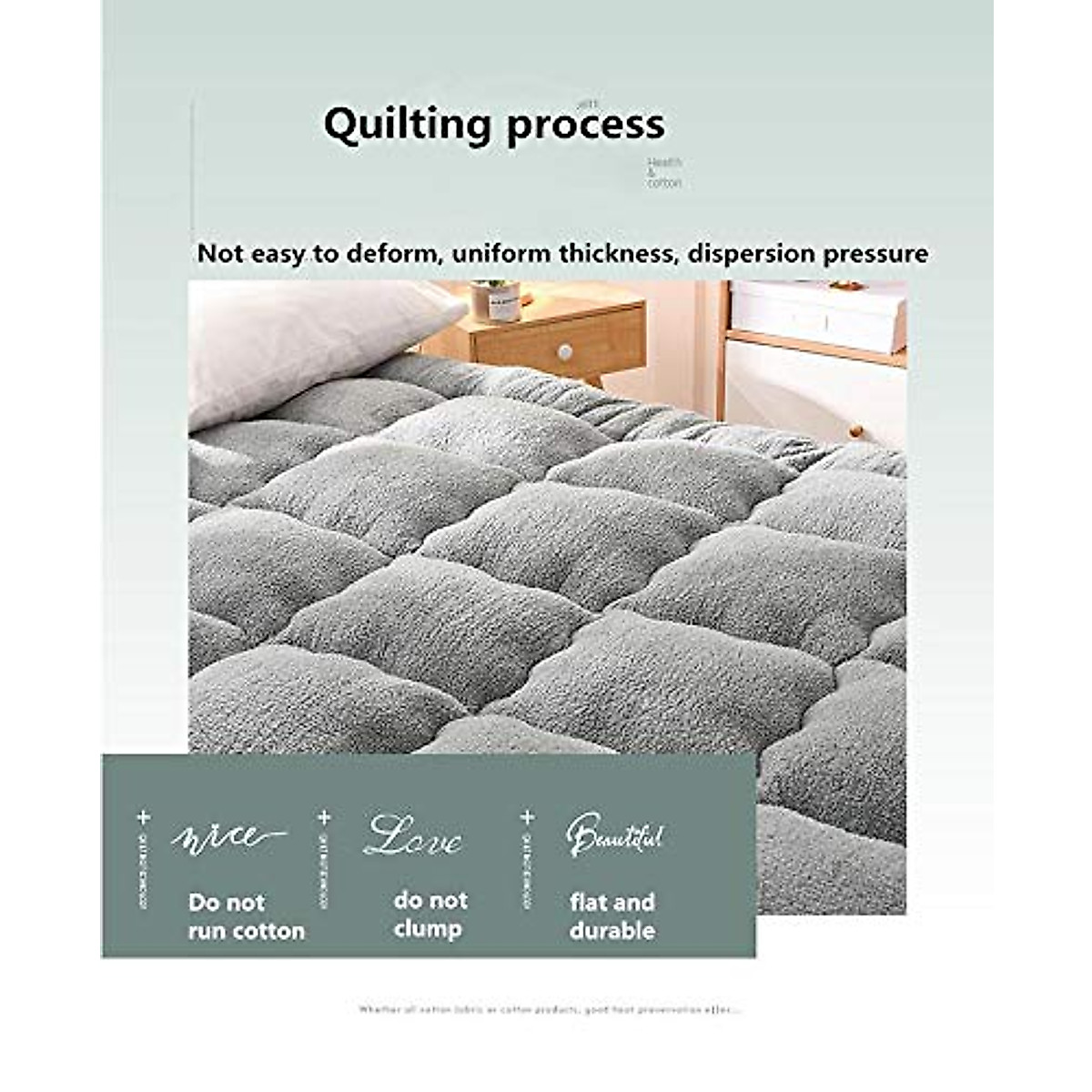 Plush Solid Color Floor Mattress Non-Slip Thicken Japanese Tatami mat Foldable Double Futon Mattress Topper for Bedroom Living Room Dorm Room EtcA-90x200cm(35x79inch)