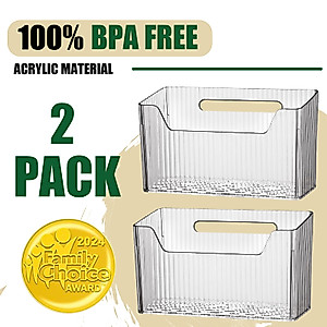 2 Pack Wall Mounted Organizer Bin, Cabinet Door Organizer, Multi-Functional Storage Organizer Bins for Cabinet, Bathroom, Kitchen, Durable Command Caddy, BPA-Free Hanging Organizer Bins