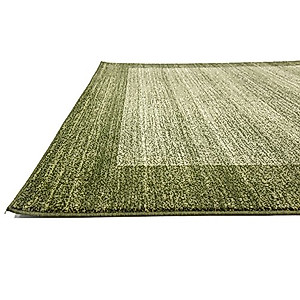 Unique Loom Del Mar Collection Area Rug-Transitional Inspired with Modern Contemporary Design, 6' 0" x 9' 0", Light Green/Beige