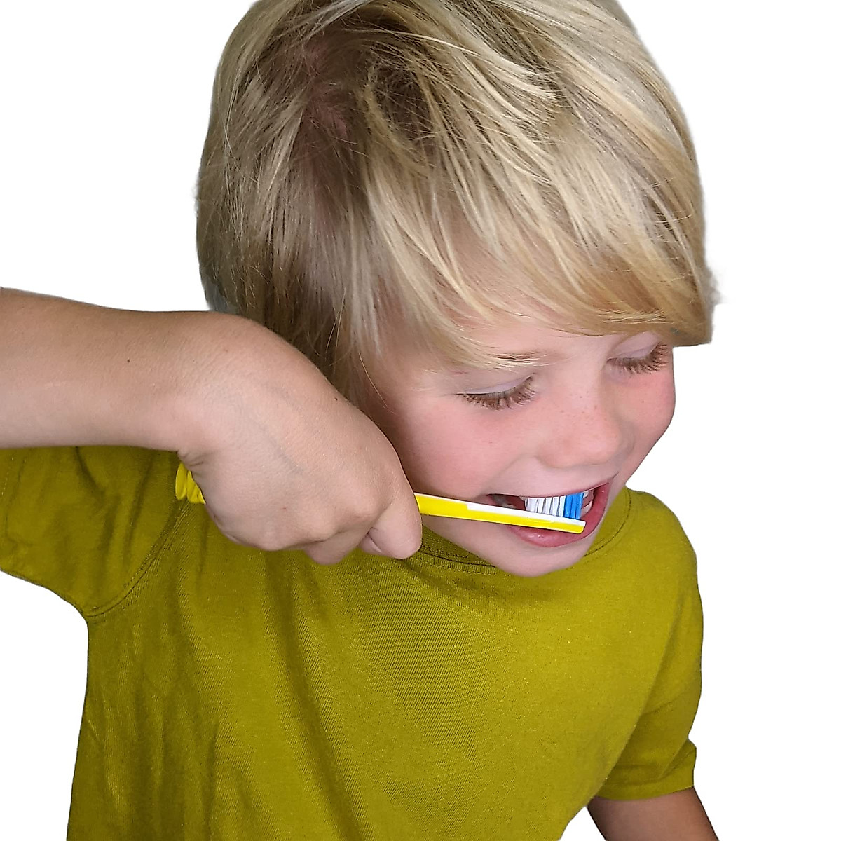 Stesa Kids Toothbrush - 10 Pack - Soft Bristles, BPA Free, Suction Cup for Fun Storage, Dust Covers Included - Boys and Girls Toddler Toothbrush - Age 3+