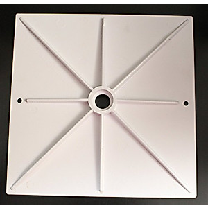 JSP Manufacturing 10 Inch Square Skimmer Deck Cover 10"x10" Lid Replacement for Hayward SPX1082E SP1082 (1, White)