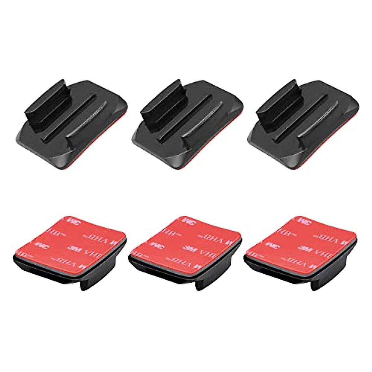 Haoyou Curved Adhesive Helmet Mount Compatible with Gopro Hero 11,10, 9, 8, 7, 6, 5, 4, 3+, 3 Cameras (6pcs)