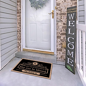 Differ More Customized Monogram Welcome Mats Outdoor for Front Door(Made in USA) - Custom Welcome Door Mats Indoor Entrance with Initial - Low-Profile Floor Mat for Yard(30"x18")
