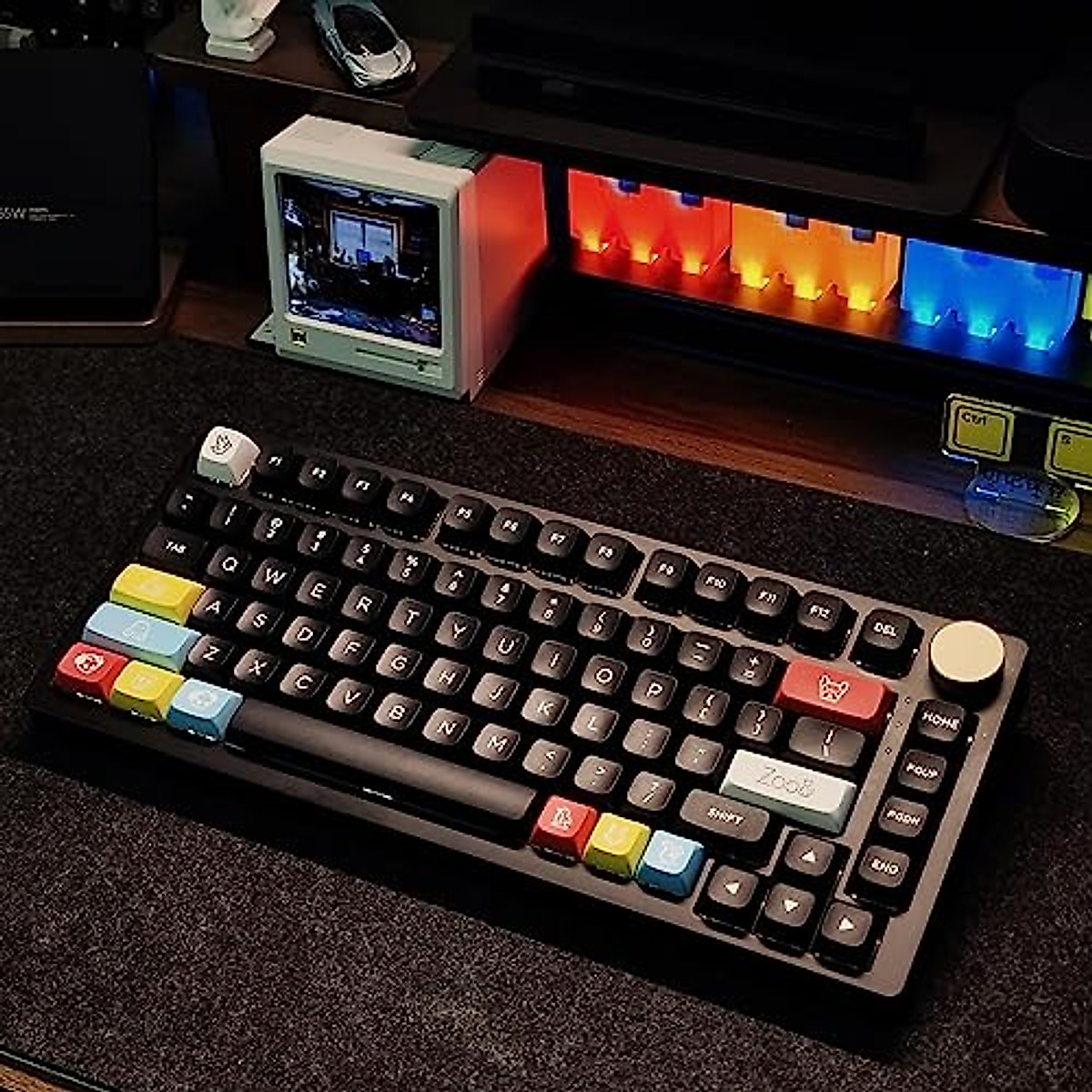 Akko Keycaps Set, WOB Building Blocks with MDA Profile Double-Shot Keycap, 282 Keys with 4 Different Groups of Novelty Keys for ISO-UK & ANSI Layout, Compatible with Major-Sizes Mechanical Keyboards