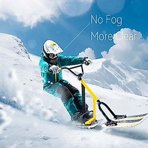 KUDES Ski Goggles, UV Protection Snowboard Sunglasses for Men & Women, Cycling Motorcycle Tactical Dirt Bike Snow Sports Gear Accessories for Kids Youth Adult (White Ranbow)