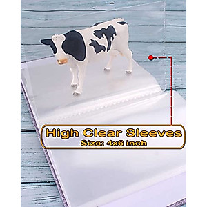 Small Photo Album 4x6 – Clear Pages, Linen Cover with Front Window, Pack of 2, Each Small Album Holds 52 Photos, Small Brag Book Photo Album for 4x6 Pictures, Black Fabric