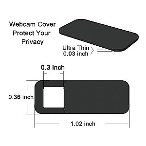 Webcam Cover Slider, Laptop Camera Cover 0.02in Ultra-Thin fits Echo Spot Smartphones Tablets Macbooks Computers Desktops with Strong Adhensive, Protecting Privacy and Securtiy