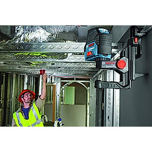 BOSCH 65 Ft. Self-Leveling Cross-Line Combination Laser with Plumb Points GCL 2-160 , Black