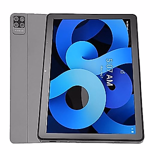 DAUZ 10.1 Inch Tablet, 4G LTE Network 12GB RAM 512GB ROM Multifunctional 8MP Front Camera Tablet PC for Business Learning (Grey)