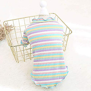 Big Dog Shirts for Large Dogs Girls Puppy Shirt Cat Rainbow Pet Winter Clothes Pajamas T-Shirt Cute Vest Pet Clothes Cute Sweaters for Medium Dogs Male