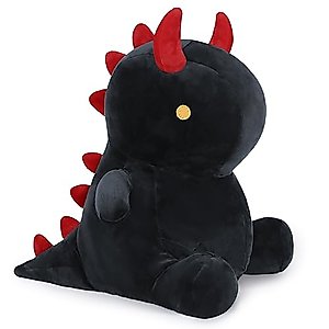 Ditucu Cute Dinosaur Plush 16 inch Large Dino Stuffed Animals Plushies Toys Super Soft Dolls Birthday Gifts for Kids Girls Boys Black