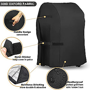 LBTING Grill Cover, 40-inch Heavy Duty 300D Oxford Waterproof Windproof UV Resistant BBQ Gas Grill Cover for Outdoor Barbecue Fit Most Brands Weber, Brinkmann, Char Broil, Holland