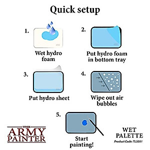 The Army Painter Wargamers Mega Paint Set Bundle with Wet Palette - Miniature Painting Kit with 100 Rustproof Mixing Balls Model Paint Set with 60 Nontoxic Acrylic Paints