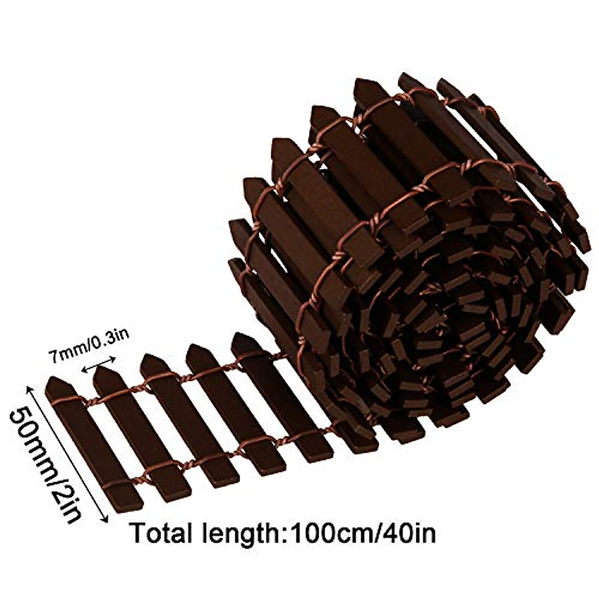 Tonsiki 40 Inch Length Miniature Fairy Garden Ornament Fence