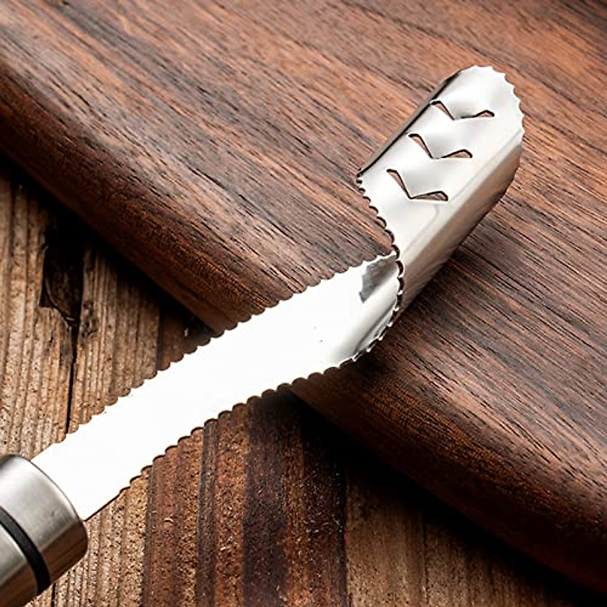 JIANYI Kitchen 2-in-1 Jalapeno Corer, 18/8 Stainless Steel Bell Pepper Corer Tool Remover with Serrated Edges, Jalapeno Pepper Corer and Deseeder For Removing Vegetable Tops & Seeds