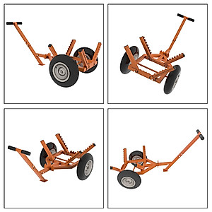 Log Dolly with Load Binder & Chain, Upgraded Heavy Duty Log Skidding Arch with 16" Tires for ATV, Steel Log Holder Mover Dollies for Diameter 20", Durable Log Skidder for Wood Transport
