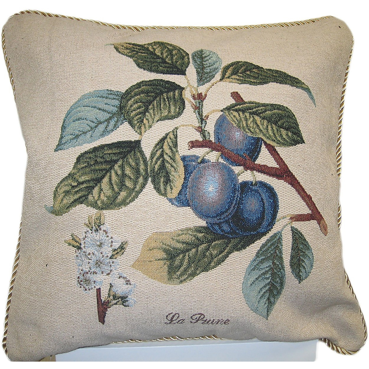 DaDa Bedding Sugar Plum Visions Woven Decorative Pillow 18 Inches