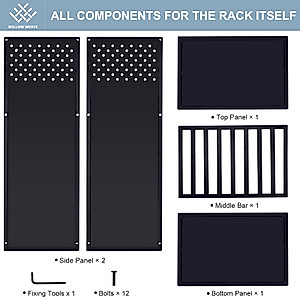 WILLOW WEAVE Firewood Rack Log Holder Wood Storage Rack 2 Layers Space-Saving Design with 4 Pieces Basic Heavy Duty Tools Easy to Put Together Great Use for Indoor Fireplace and Outdoor Firepit