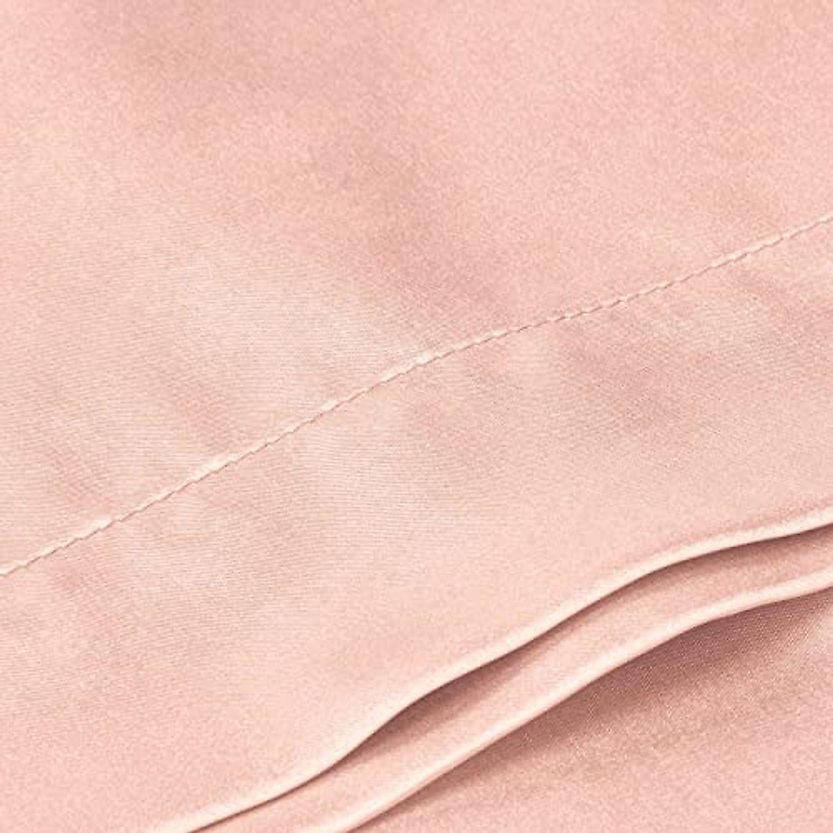 FOX-TECH Satin Pillowcase for Hair and Skin Set of 2, Super Soft and Smooth Pillowcase with Envelope Closure, Silk Pillow Case Queen 2 Pack, 20” x 30” (Light Pink)