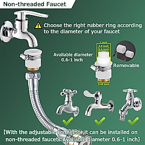 SVHCCBAR Swivel Faucet Aerator,Dual-function Faucet Nozzle 360 Degree Big Angle Rotating Kitchen Sink Faucet Attachment,Swivel Faucet Extender for Kitchen Sink Aerator LONG