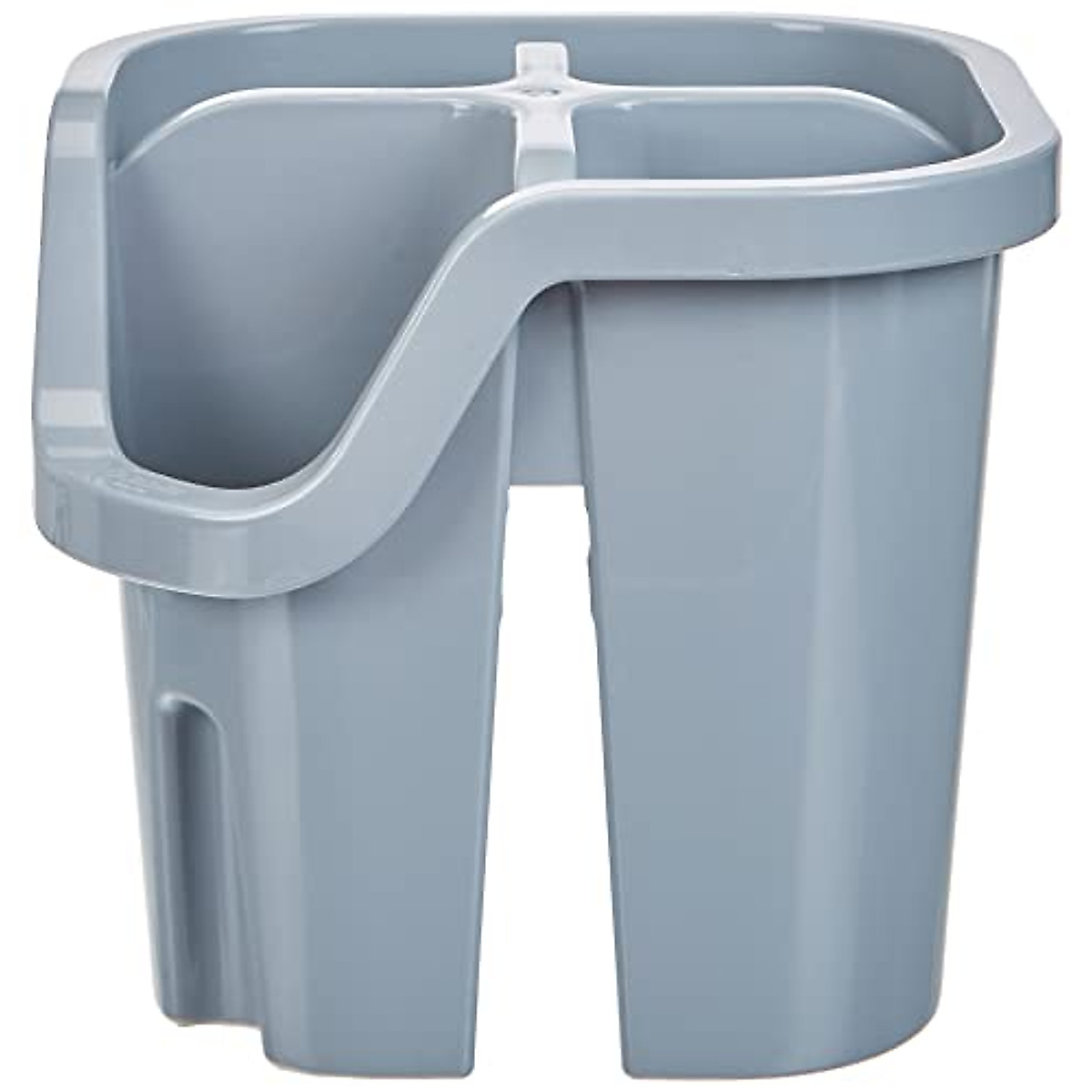 Addis Eco 100% Recycled Plastic Cutlery Utensil Drainer Tray holder caddy with 4 compartment, Light Grey