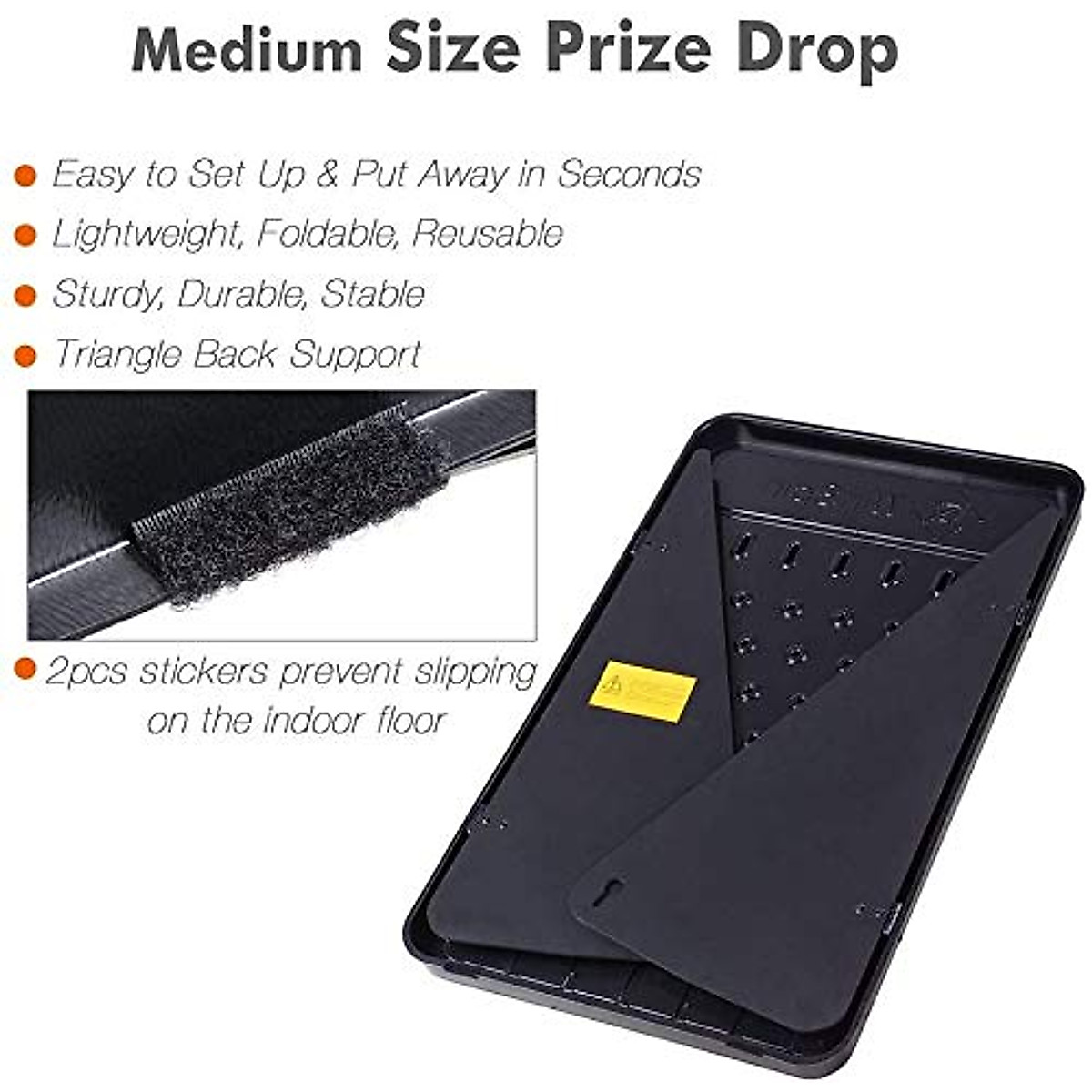 ZeHuoGe 30" Prize Drop Boards Disk Game Foldable Stand Customizable 6 Slots with 10 Pucks for Carnival Tradeshow Party