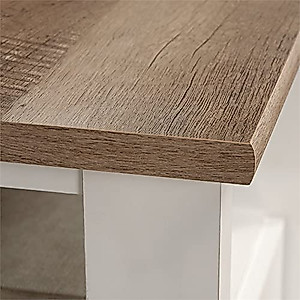 Sauder August Hill L-Shaped Home Office Desk in Soft White, Soft White Finish