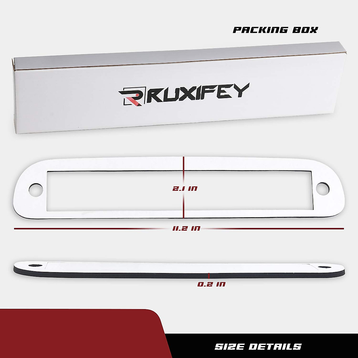 RUXIFEY 3rd Third Brake Light Gasket Seal Compatible with Ford F250 F350 F450 F550 Super Duty 1999 to 2016 High Mount Stop Lamp Assembly