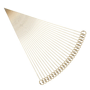 VOSAREA 50pcs Metal Floral Place Card Holder Round Shaped Memo Photo Holder Flower Picks Clip for Wedding Birthday Baby Shower (Round Shape)