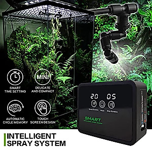 MYGIIKAKA Reptile Fogger Automatic Reptile Mister Fogger for Terrarium, Timed Reptile Humidifiers for Chameleon/Lizard/Snake/Turtle/Frog