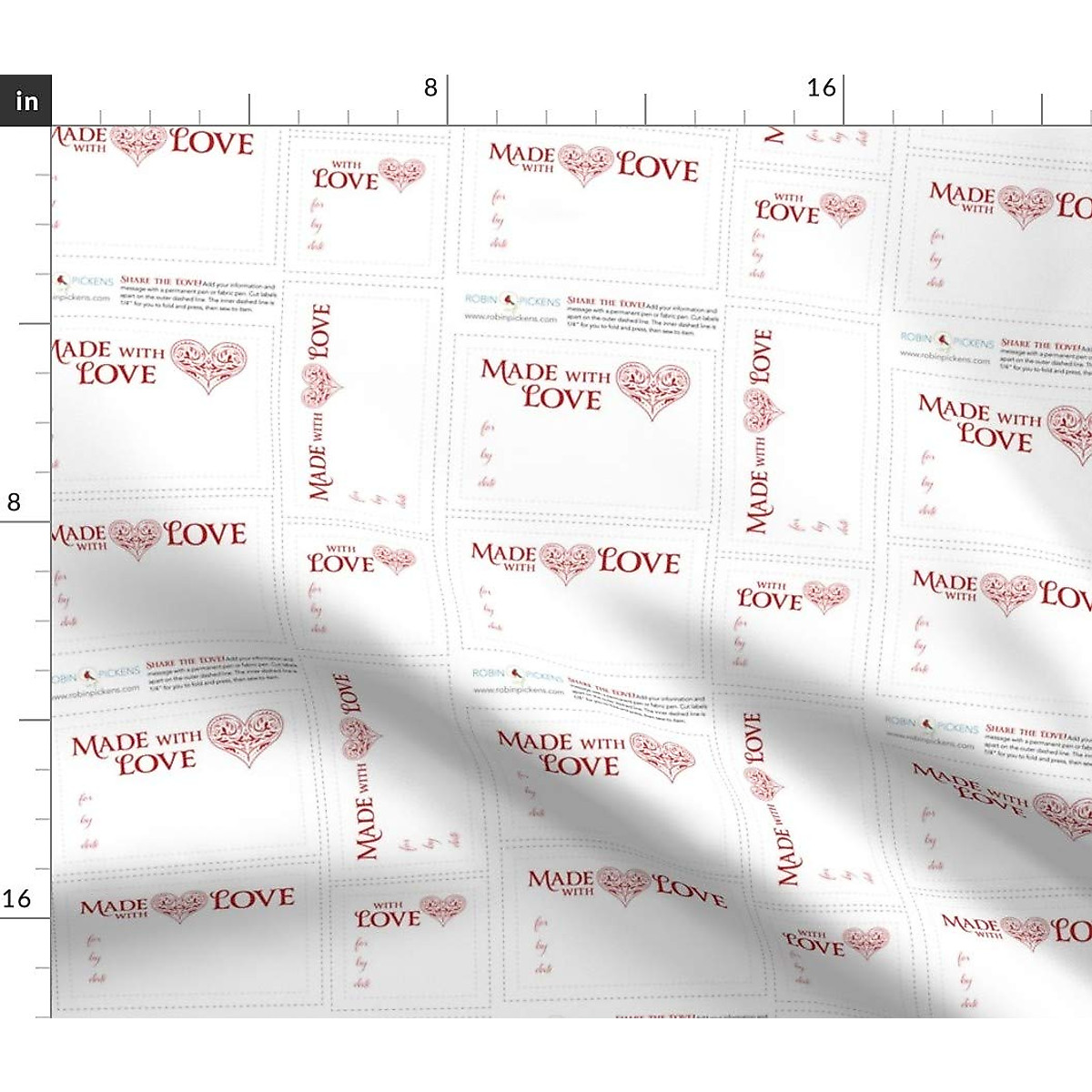 Spoonflower Fabric - Quilt Love Label Printed on Petal Signature Cotton Fabric Fat Quarter - Sewing Quilting Apparel Crafts Decor