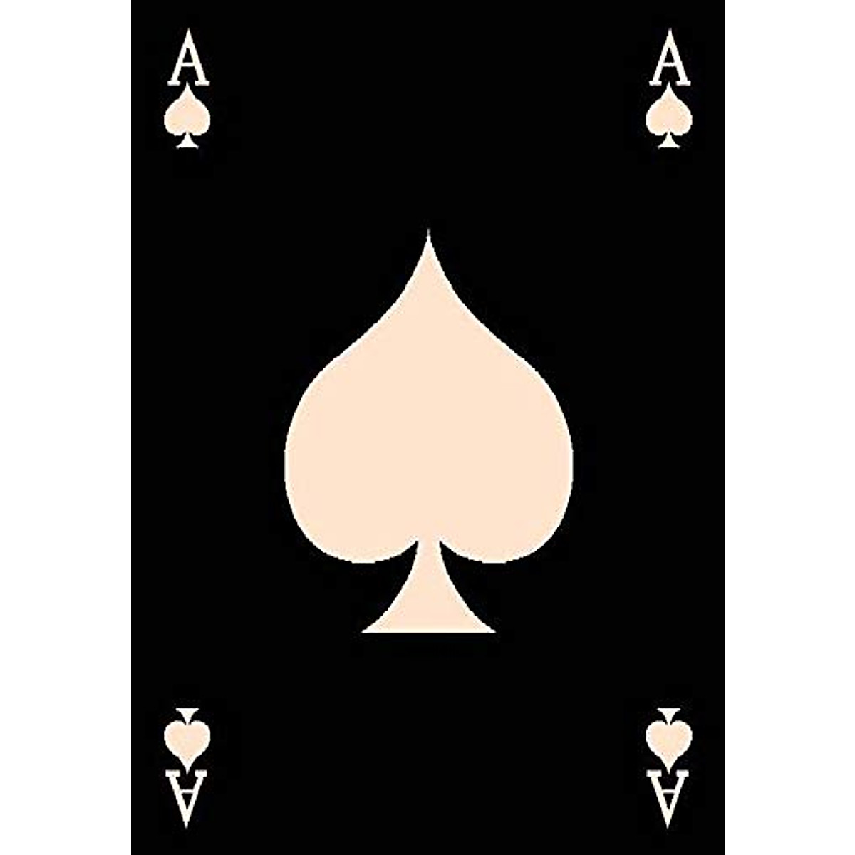 Champion Rugs Vintage Lucky Man Cave Ranch Garage Metal Signs Ace of Spades Area Rug (5’ 3” X 7’ 5”)