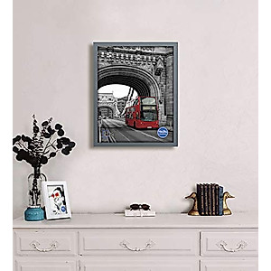 RPJC 16x20 Inch Solid Wood Poster Frame for Wall Mounting Hanging Picture Frames Grey