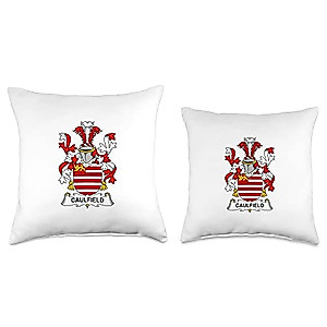 Family Crest and Coat of Arms clothes and gifts Caulfield Coat of Arms-Family Crest Throw Pillow, 18x18, Multicolor