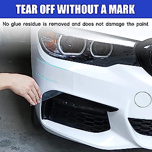 ZKFAR Pack-1 Car Door Edge Trim Protection Film, 2.75In x 32.8Ft Universal Car Door Sill Transparent Anti-Collision Protection Strip, Trunk Anti-Trampling Plate Protection Stickers (White)