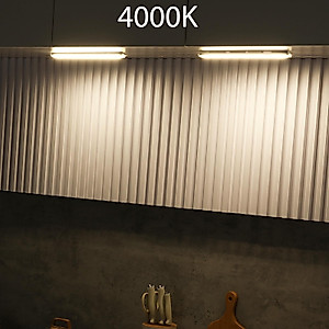 Litever Plug-in Under Cabinet Lighting Kit with Adapter, Dimmer, 2 pcs 12 Inch USB LED Light Strips. Dimmable Linkable for Kitchen Counter, Workbench, Over Sink, Closet, Pantry. Cool White 4000K