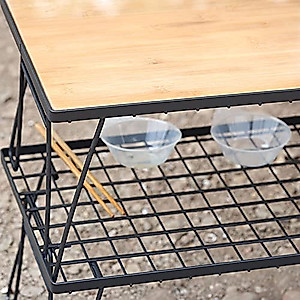 SUNESA Portable Picnic Table Outdoor Camping Folding Net Table Camping Self-Driving Tour Picnic Barbecue Grid Tea Table Rack Foldable Camping Table