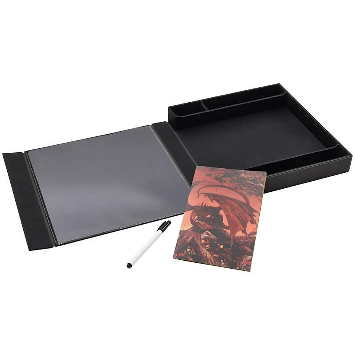 Arcane Tinmen Dragon Shield RPG – Player Companion: Iron Grey - Durable and Sturdy – Dice Tray & Player Storage Box – Tabletop RPG TTRPG – Dungeons and Dragons DND D&D (AT-50011)