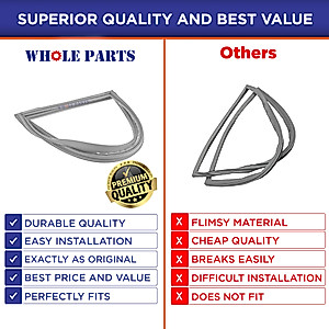 Whole Parts Refrigerator French Door Seal Gasket Part# DA63-06542A - Replacement & Compatible with Some Samsung Refrigerators