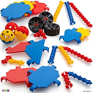 Play22 Building Toys For Kids 165 Set - STEM Educational Construction Toys - Building Blocks For Kids 3+ Best Toy Blocks Gift For Boys and Girls - Great Educational Toys Building Sets - Original