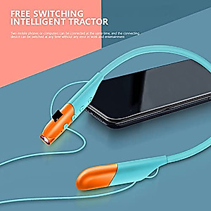 #yQhGu8 Bluetooth Neckband Headphones Colorful Design Hd Stereo Clear Sound Sporty and Ergonomic Neck Hanging Design